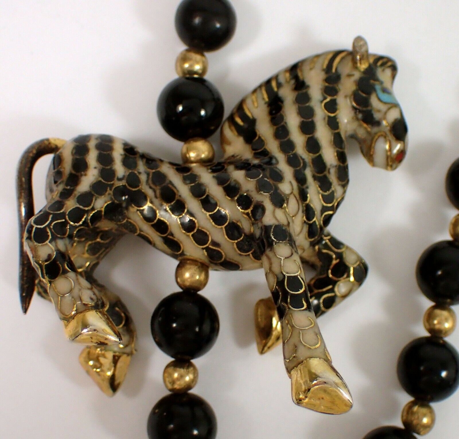 Estate 27 Vintage Chinese Zebra HORSE CLOISONNE Enamel | Etsy