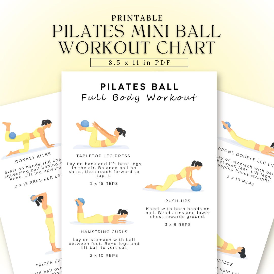 Pilates Ball Full Body Workout PDF | Mini Ball Exercises | Full Body ...