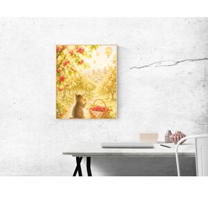 Back View Cat – Enjoying Cherries in a Sunlit Orchard – Emotional ...