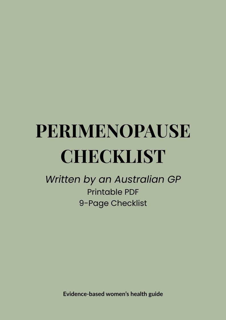 Perimenopause Symptoms Checklist | Menopause Symptoms | Printable PDF ...