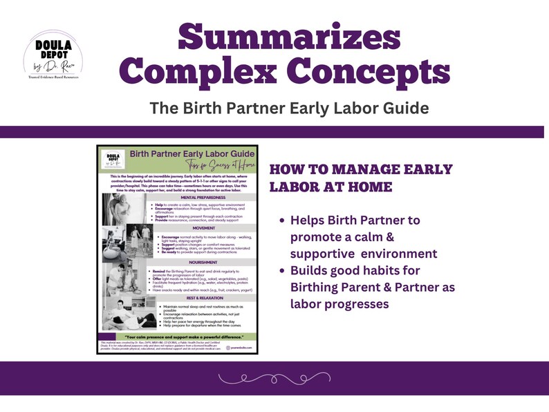 Labor Partner Cheat Sheet | Birth Partner | Printable Handouts - Etsy