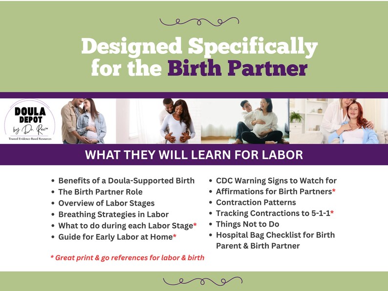 Birth Partner Guide | Labor Support Tools (digital Download) - Etsy