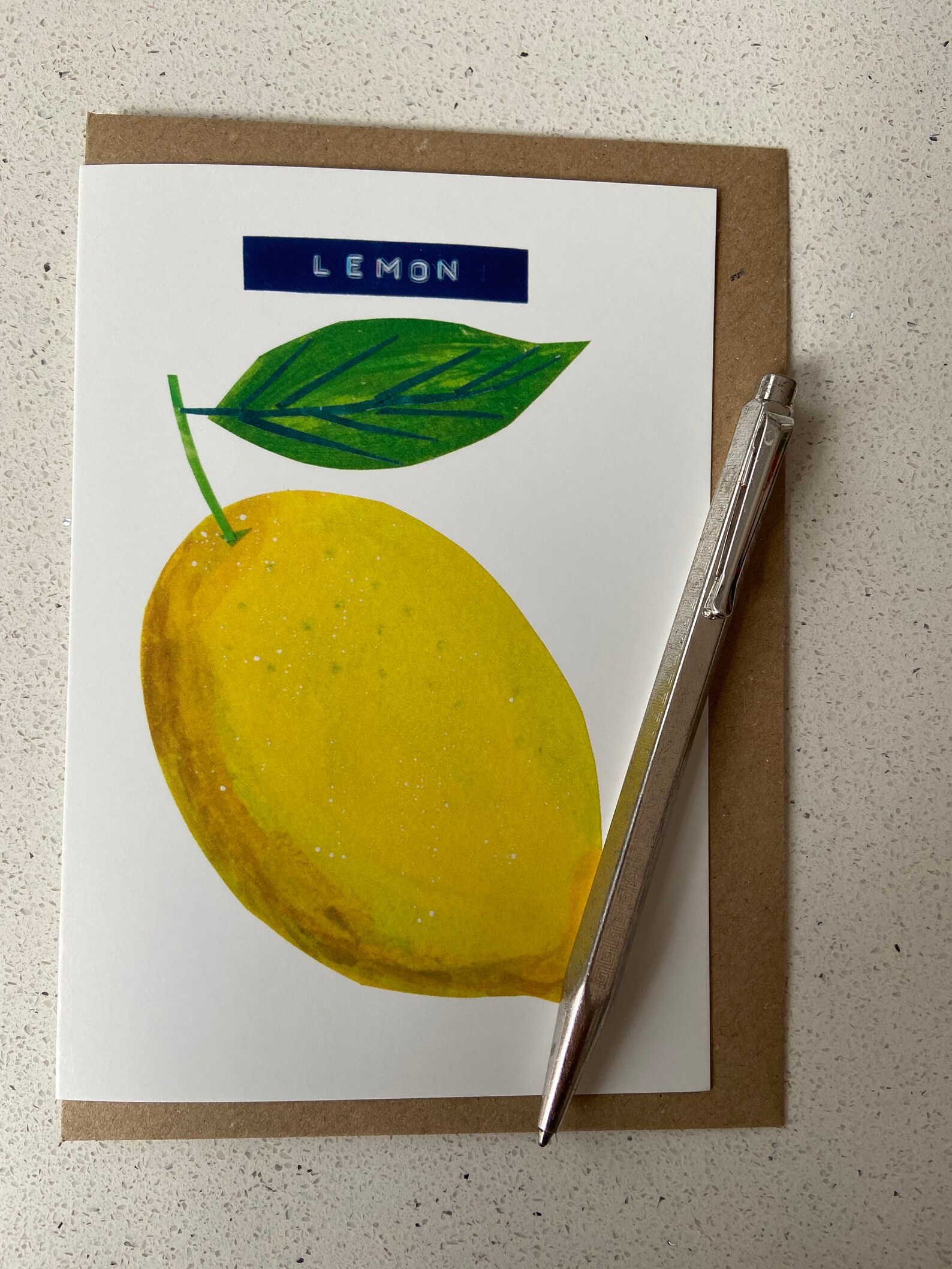 Lemon Design Greeting Card - Etsy UK