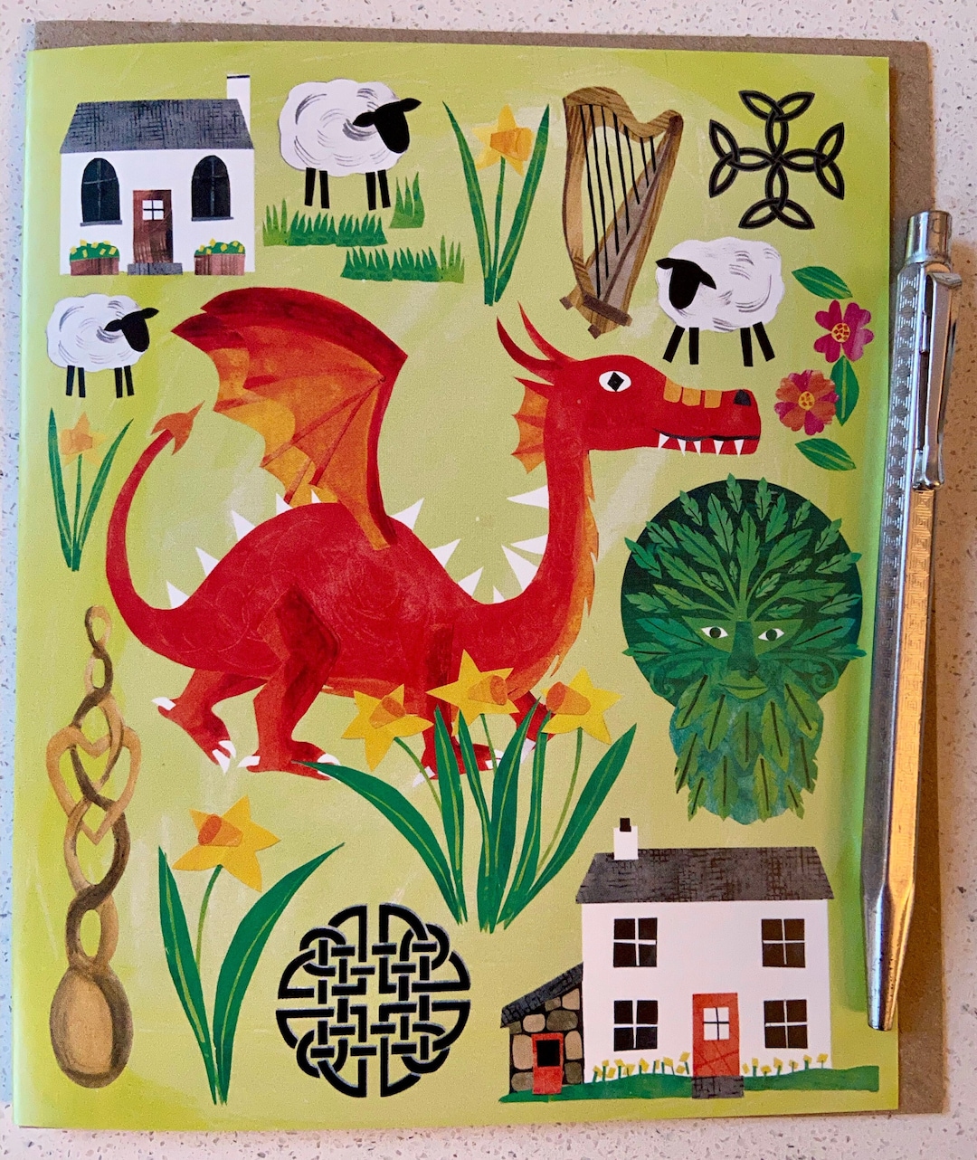Y Ddraig Goch, Welsh Dragon Greeting Card - Etsy