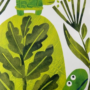 Silver Birch Greeting Card Folk Tortoise - Etsy