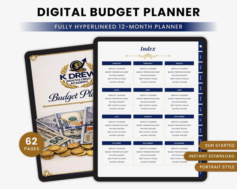 2026 Goodnotes DIGITAL BUDGETING PLANNER With Affirmations (pdf ...