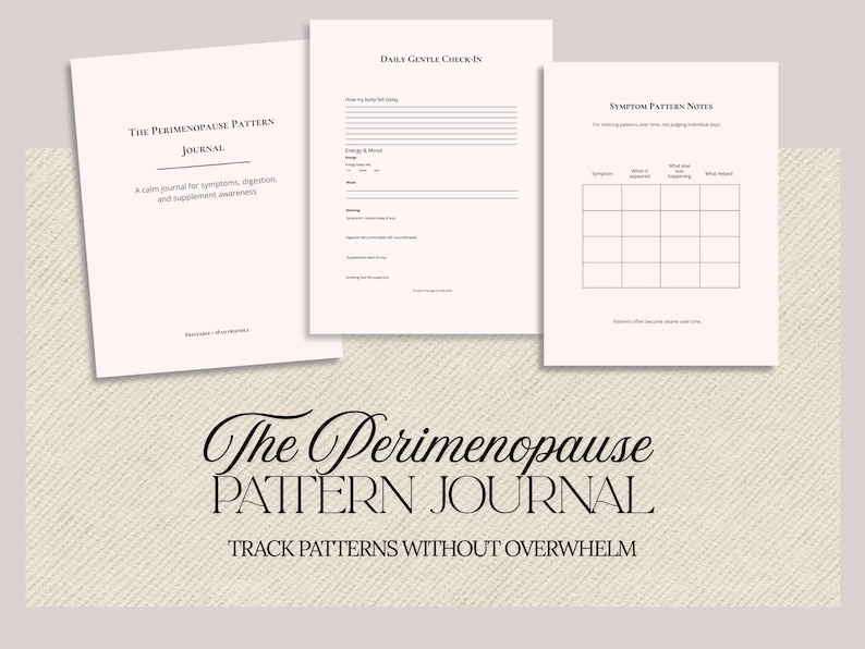 Perimenopause Symptom Tracker Journal | Printable & iPad Friendly PDF ...