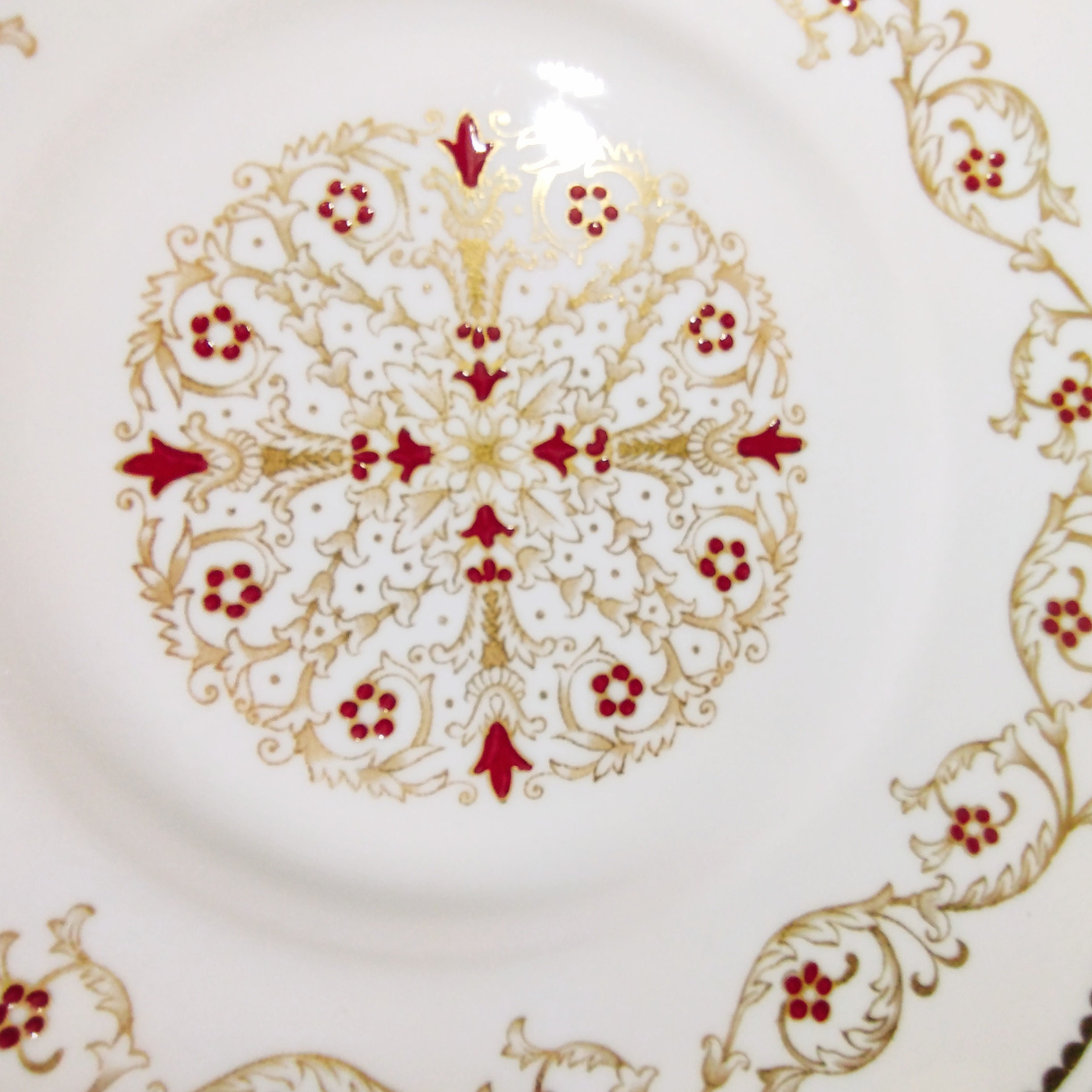 Tuscan Fine Bone China Richelieu Pattern Square Cake Plate - Etsy