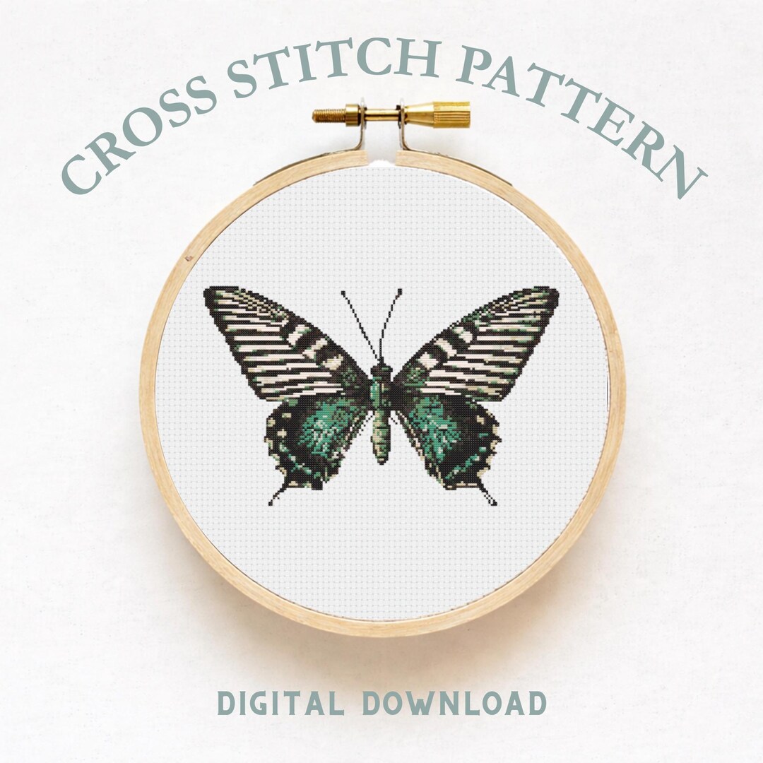 Butterfly Cross Stitch Pattern Digital Embroidery Design Pdf Download ...