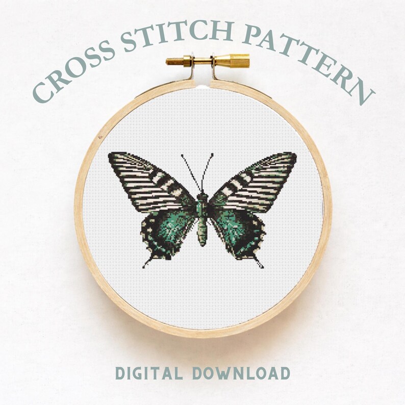 Butterfly Cross Stitch Pattern Digital Embroidery Design Pdf Download ...