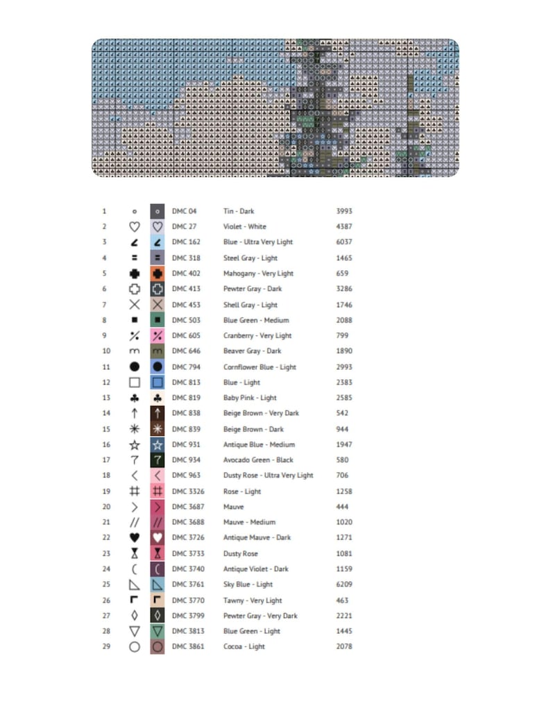 Mountain Cross Stitch Pattern River Landscape Embroidery PDF Nature ...