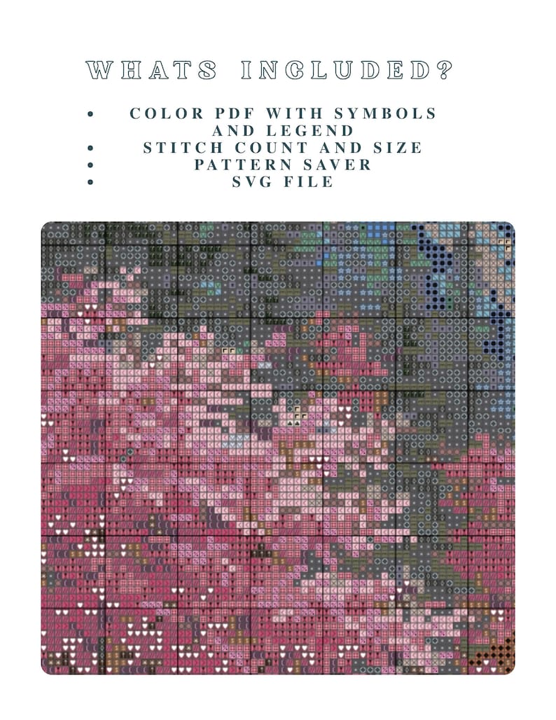 Mountain Cross Stitch Pattern River Landscape Embroidery PDF Nature ...