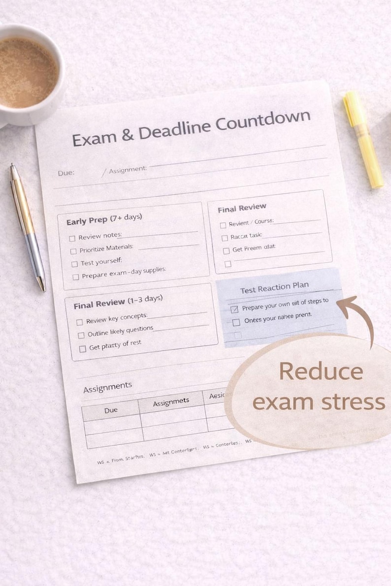 Student Study System Printable | Weekly Study Planner, Daily Focus ...