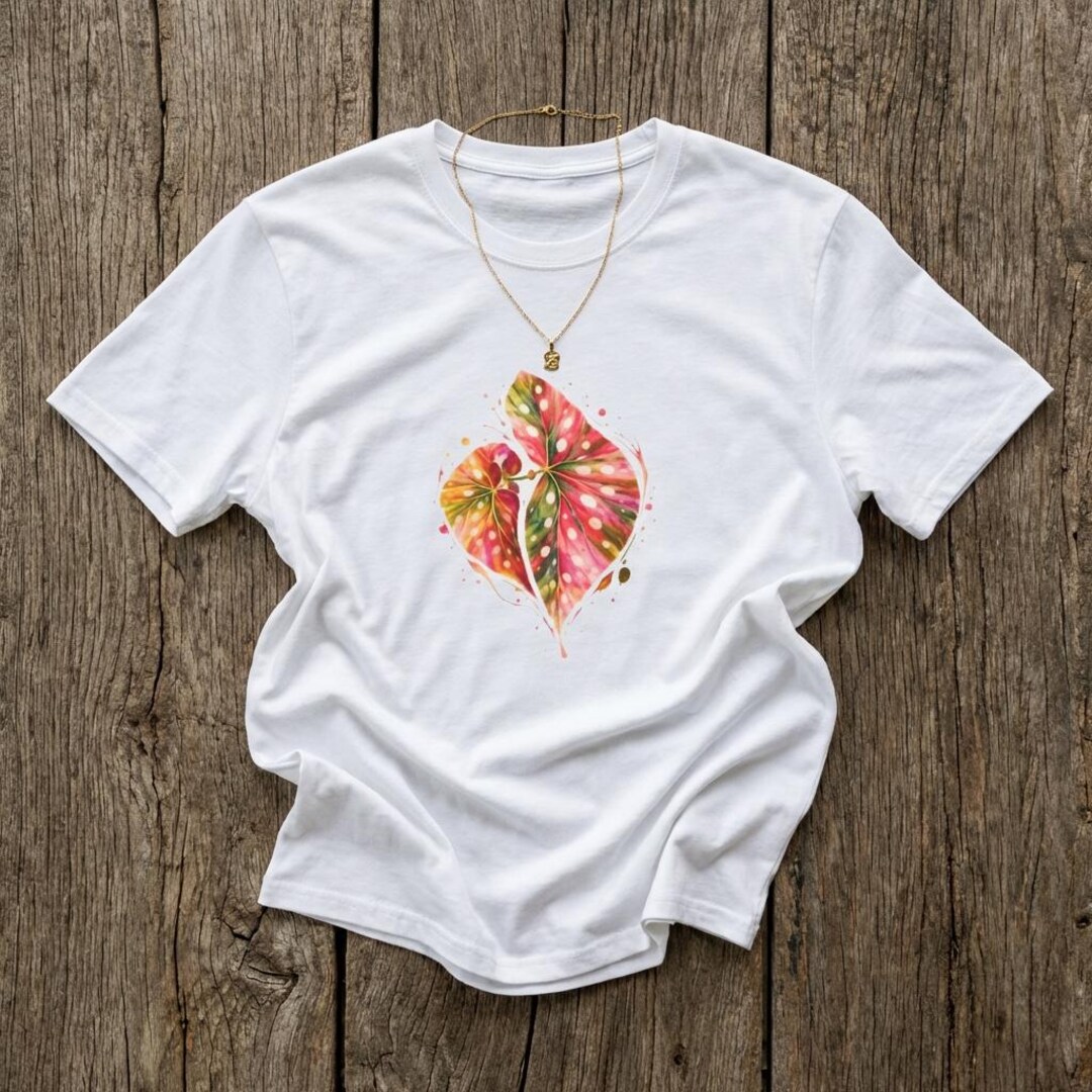 Begonia Maculata T Shirt, Polka Dot Begonia Art Tee, Botanical ...