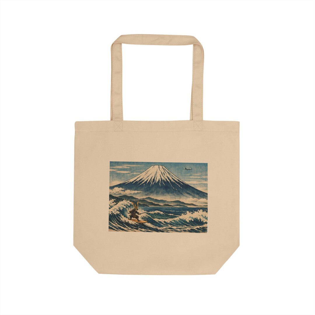 Cotton Tote Bagmt. Fuji and the Warring States Warlords on the Waves ...
