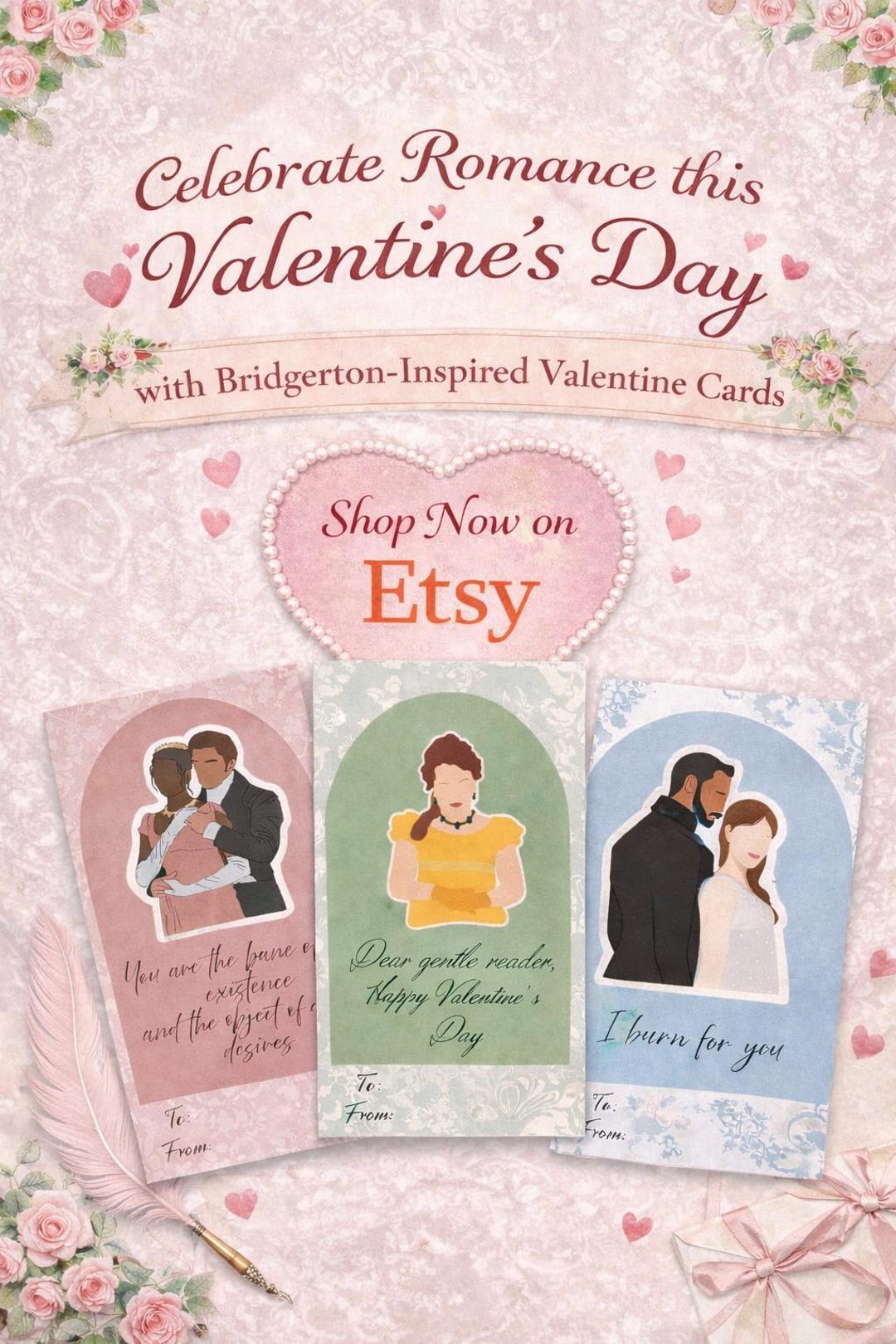 Bridgerton Valentine Cards - Etsy