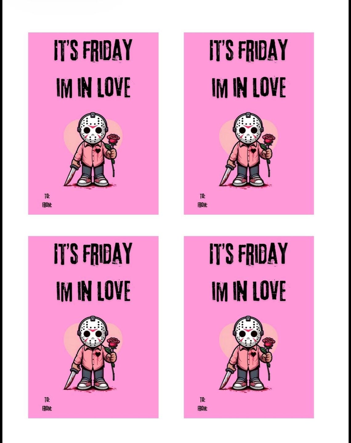 Friday the 13th Valentine Cards - Etsy