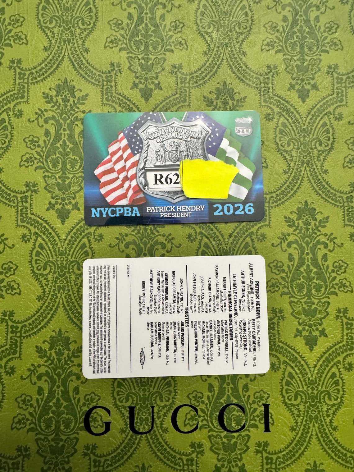 2026 NYPD PBA Card !' Rare Officer Badge Number Printed on Card. FREE ...