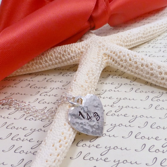 Items similar to 143 I Love You Perfect Valentine Heart Necklace on Etsy
