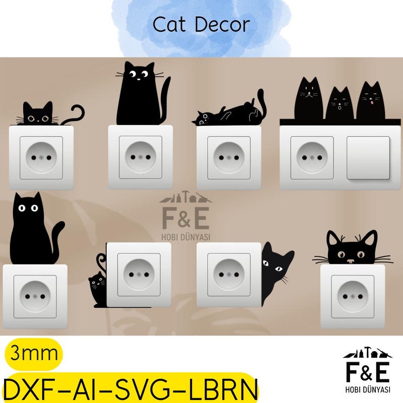 Light Switch Cat Decal - Etsy
