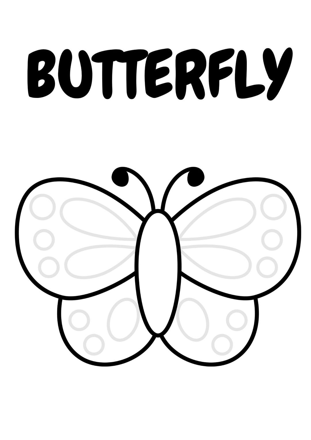 Butterfly Coloring Page for Kids | Easy Nature Activity (PDF Download ...