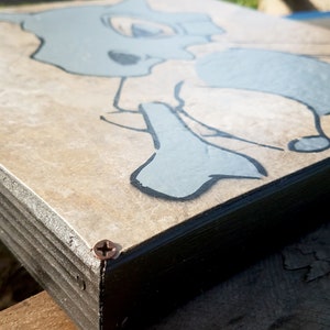 Cubone Pokémon Stencil Art fan Art on 12x12 Inch Wood Mounted Tile - Etsy