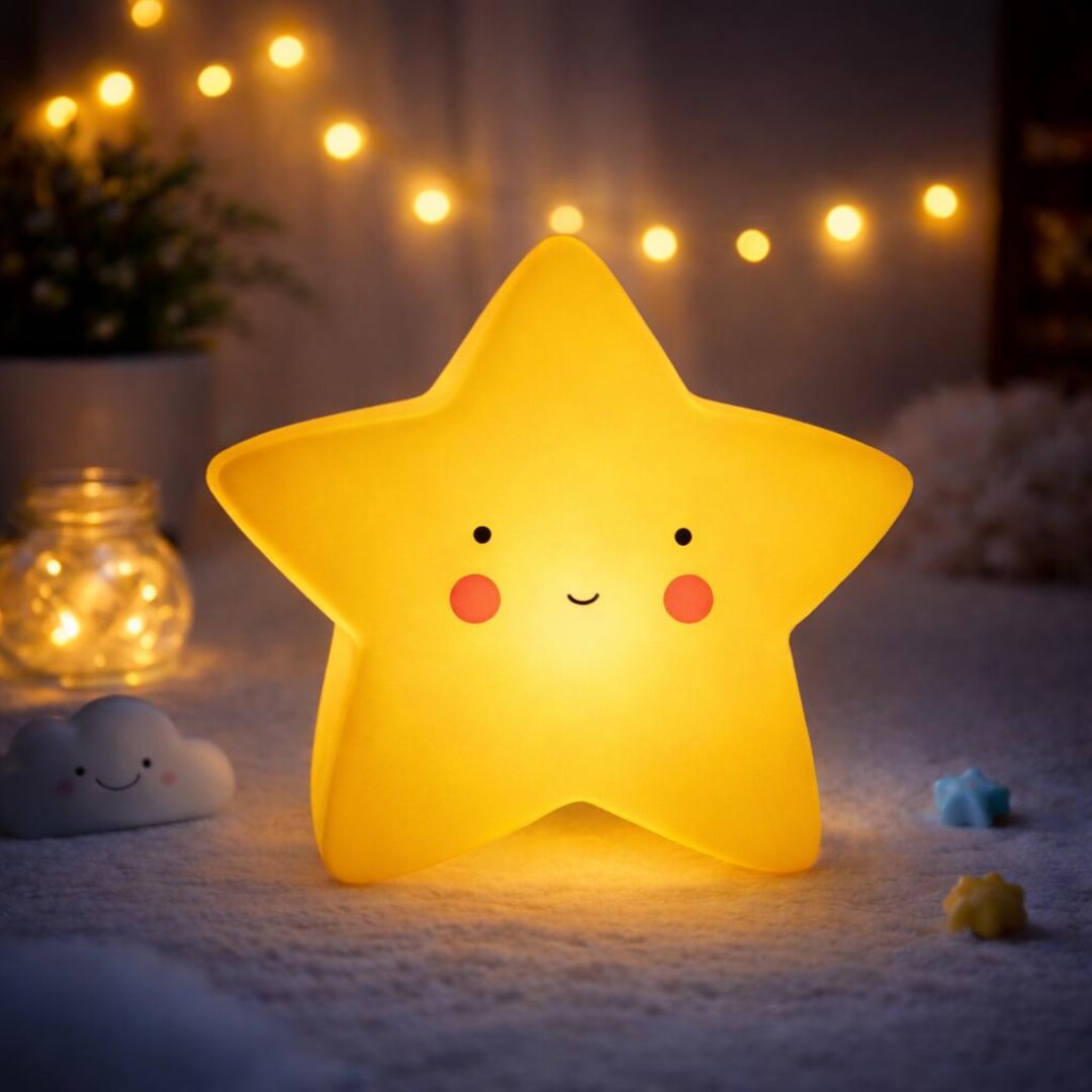 Yellow Star Night Light - Etsy