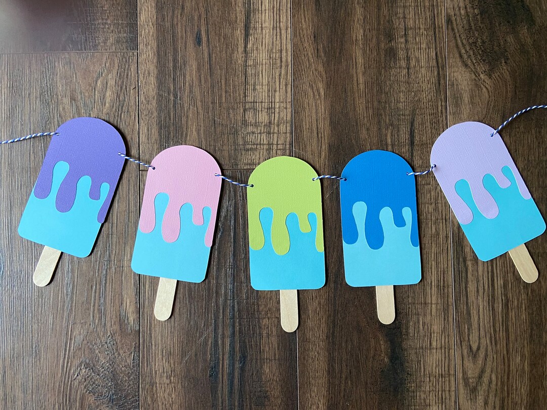 Customizable Summer Popsicle Banner for Picnic, Cookout, Summer ...