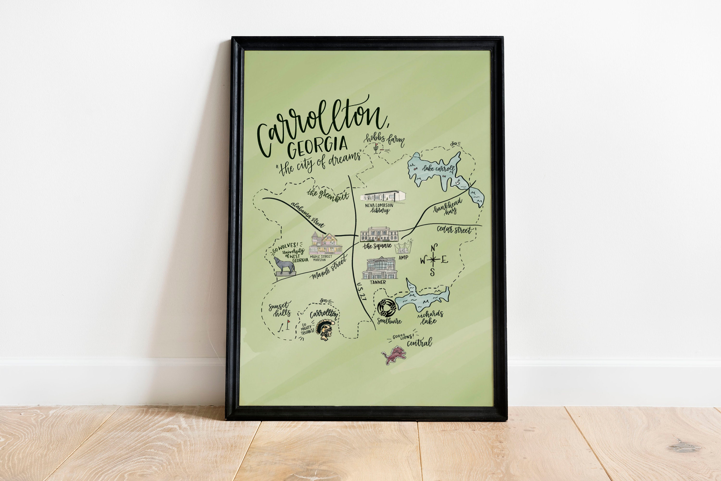 Carrollton, Georgia Map PDF, City Map PDF, Carrollton Map, Georgia Map ...