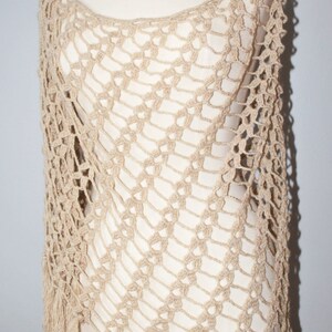 Crochet Shawl/beige Crochet Shawl - Etsy