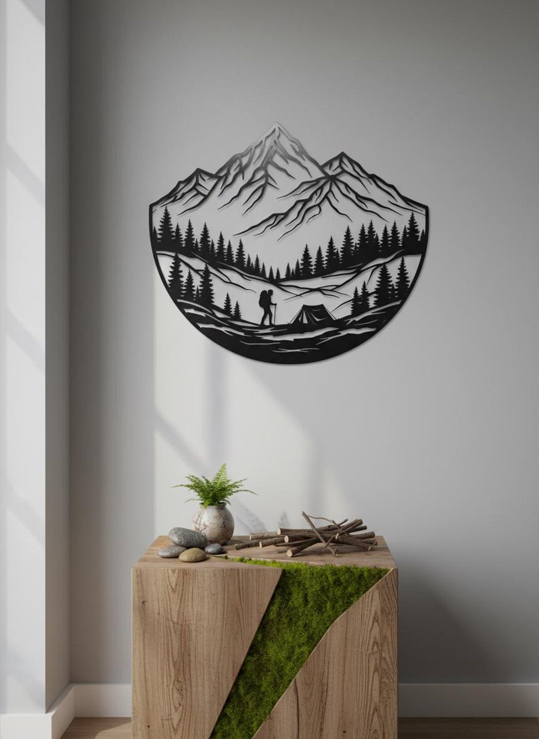 Custom Metal Mountain Wall Art,outdoor Adventure Metal Sign, Mountain ...