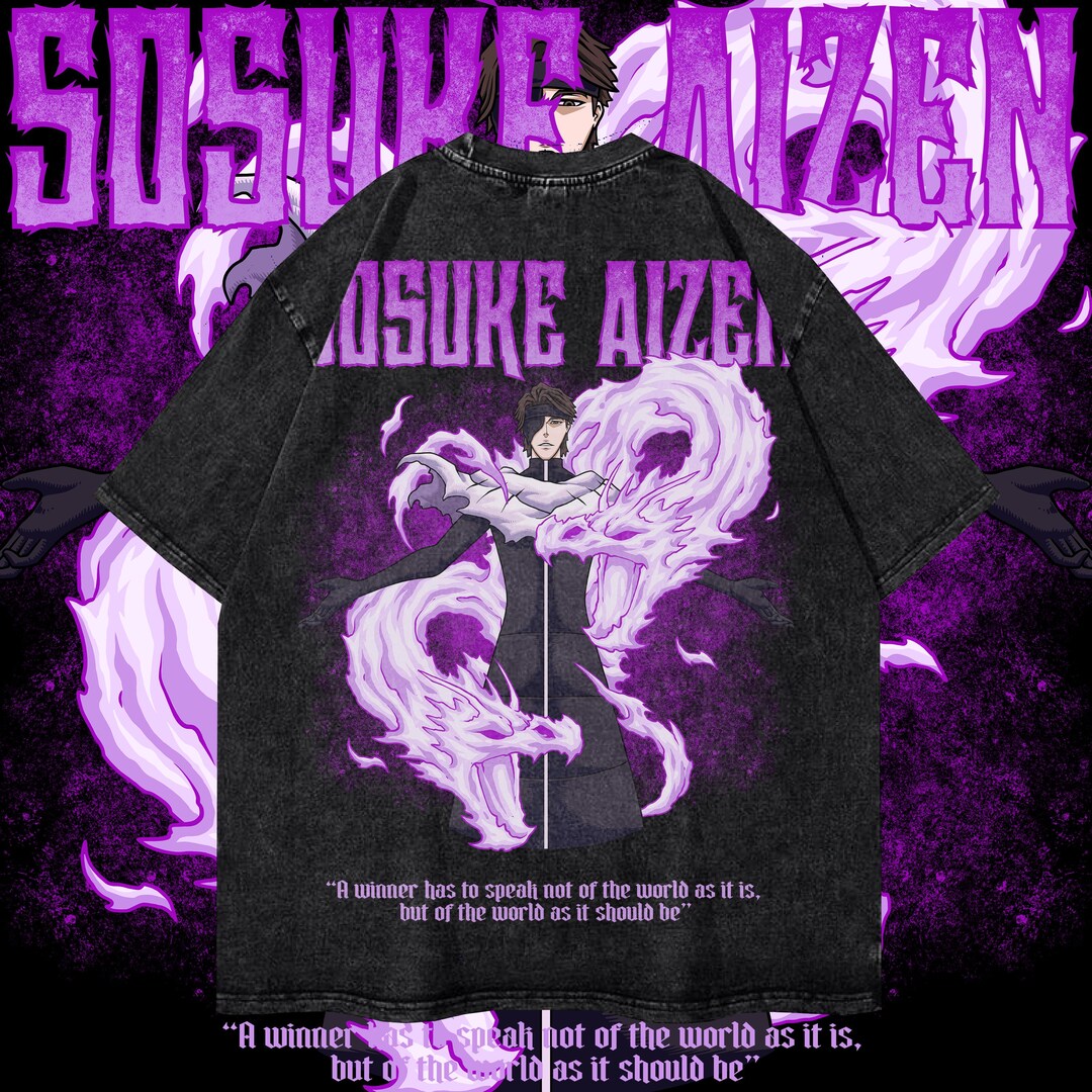 Sosuke Aizen Bleach Hogyoku Transformation Premium Vintage Tee ...