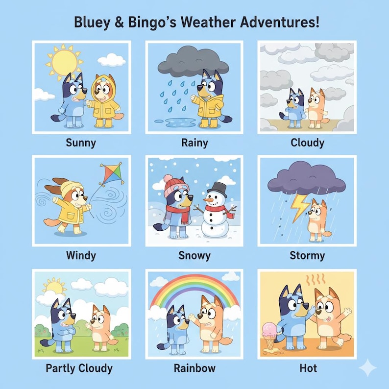 Bluey and Bingo Cards - Etsy