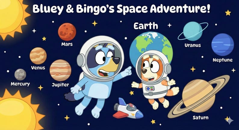 Bluey and Bingo Cards - Etsy