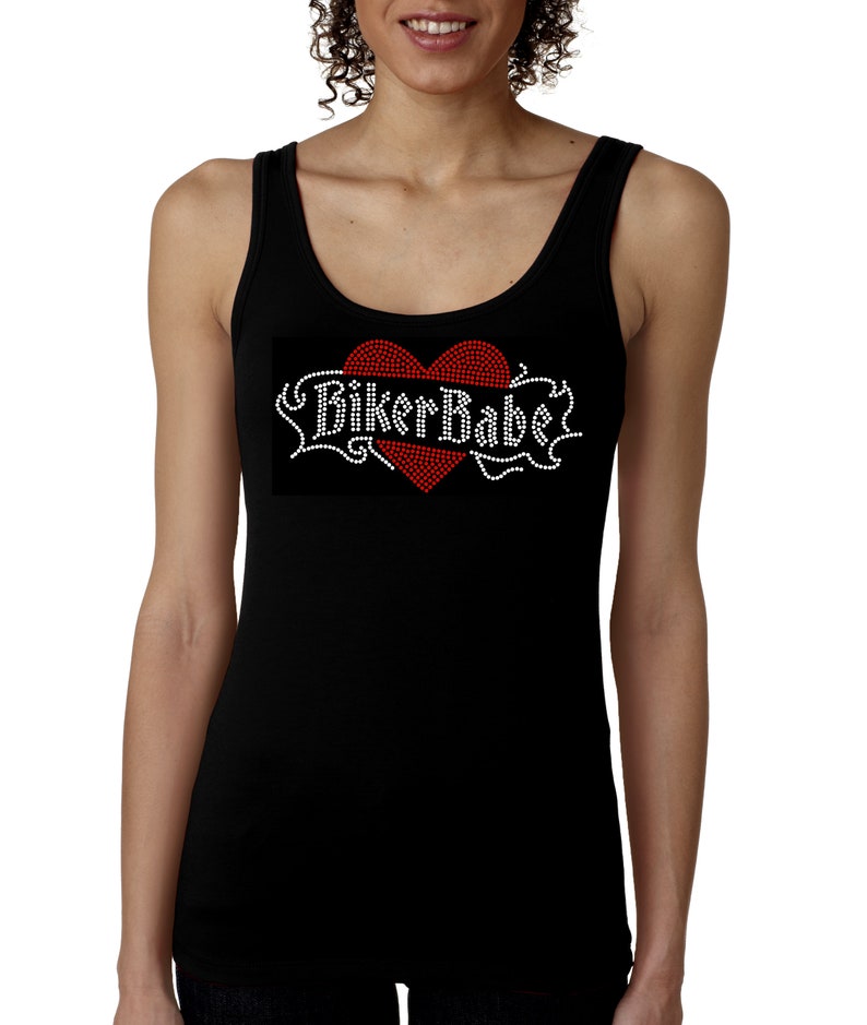 Biker Babe Rhinestone T Shirt Tank Top S M L Xl 2xl Etsy