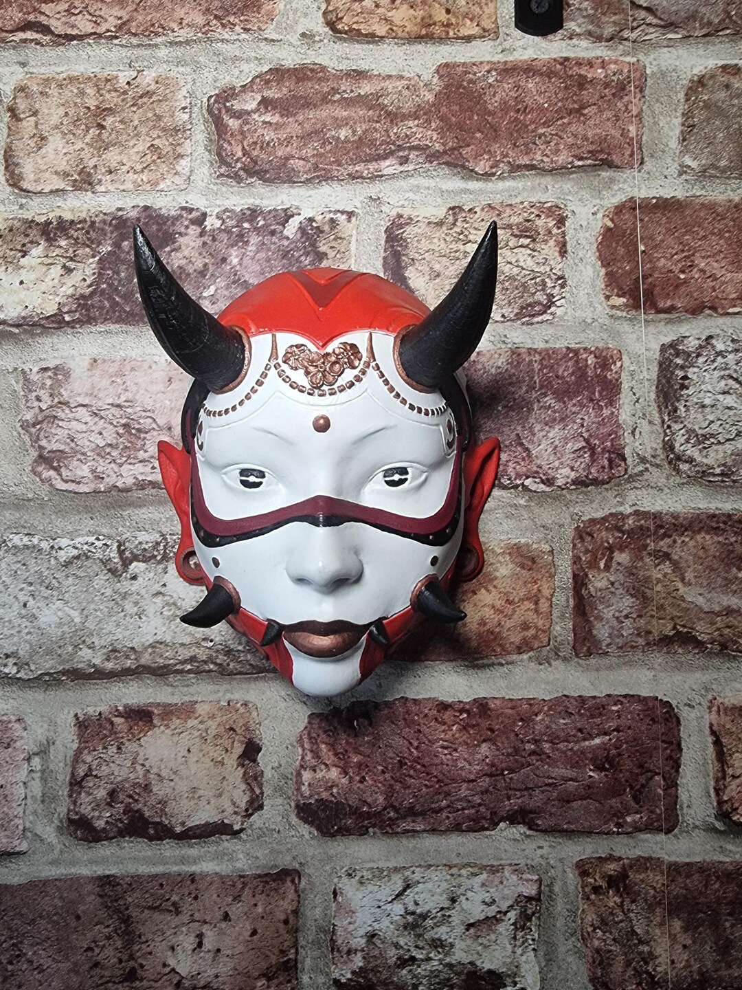 Hanya Wall Art | Japanese Oni Girl | Hand Painted 3d Printed ...