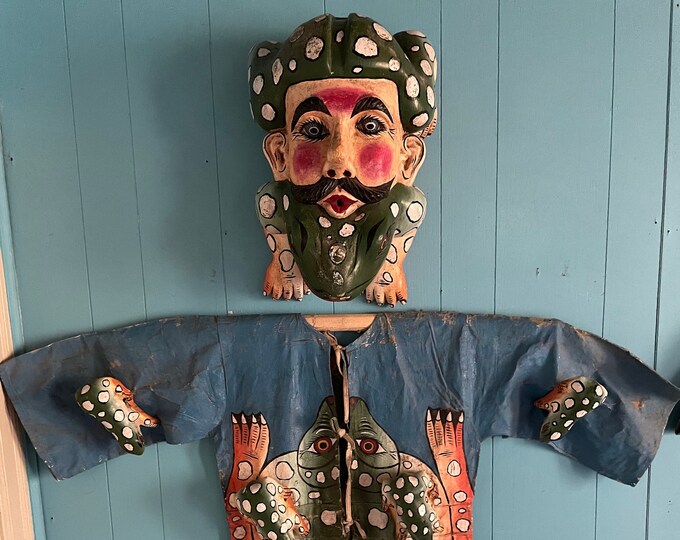 Vintage Mexican Mask, Fish, Guerrero, Dance Costume, Traje Bailable ...