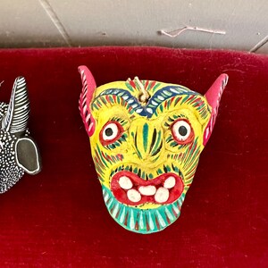 Vintage Folk Art Masks, Mexican Masks, Guerrero, Devil, Bull Mask ...