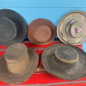 Vintage Guatemalan Hats, Folk Art, Sombrero, Mexican Hat, Top Hat, Wall ...