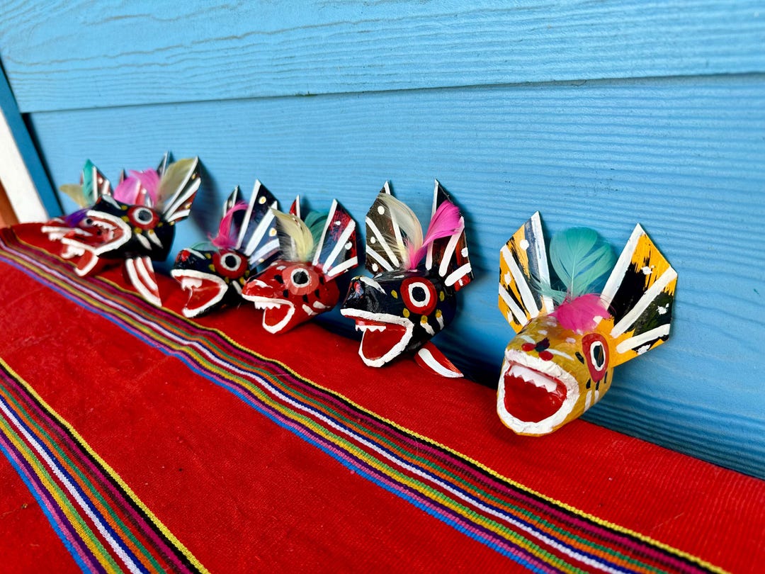 Vintage Mask, Carribean Mask, Puerto Rico Mask, Folk Art Mask, Tiny ...