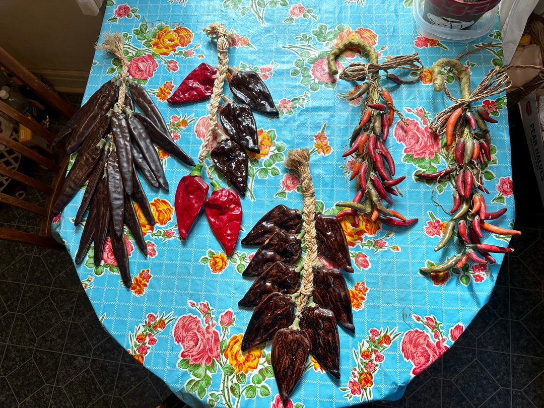Vintage Ristra Strands, Chili Strands, Chile Strands, Vegetable Strands ...