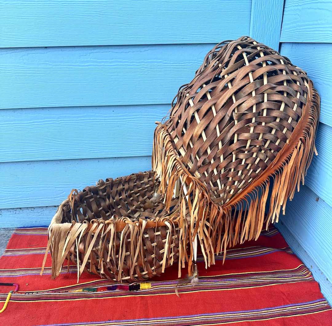 Vintage Native American Cradle Board, Baby Carrier, Papoose, Folk Art ...