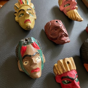 Vintage Miniature Masks, Mexican Masks, Carved Masks, Folk Art Masks ...