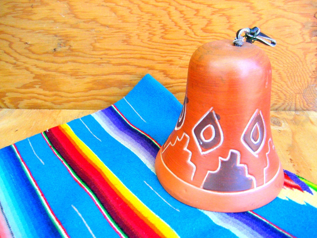 Vintage Mexican Windchime, Wind Chime, Bell. Terracotta Bell ...