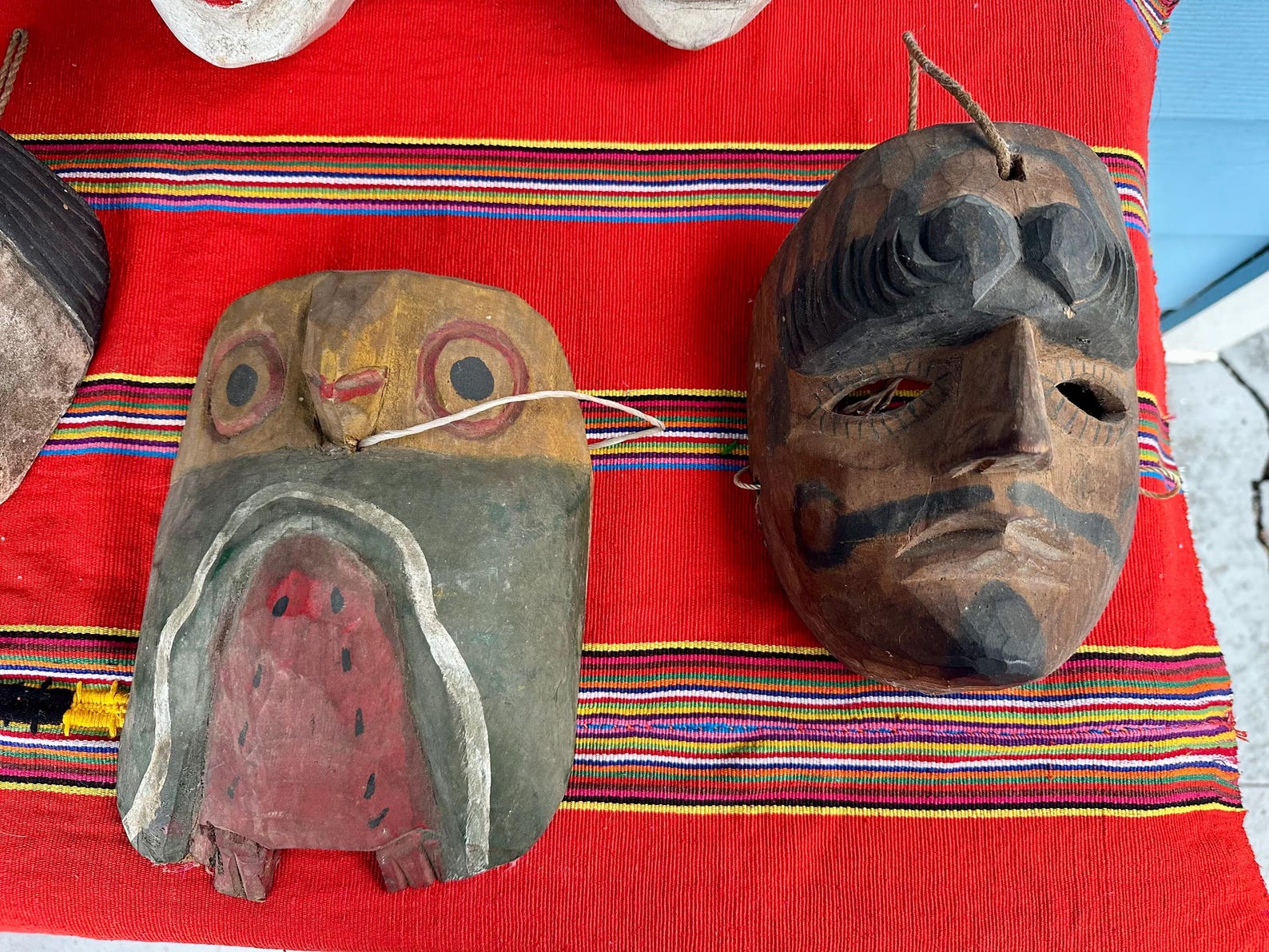 Vintage Guatemalan Masks, Mexican Mask, Folk Art Mask, Carved Mask ...