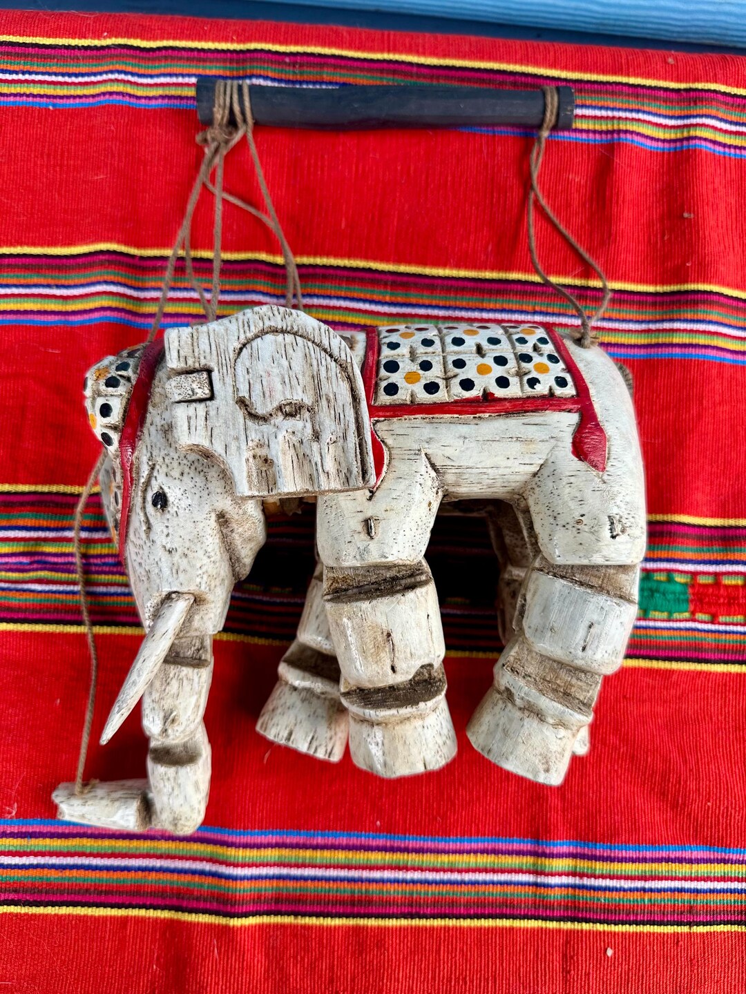 Vintage Puppets, Marionettes, Wood, Wall Decor, Folk Art, Elephant ...