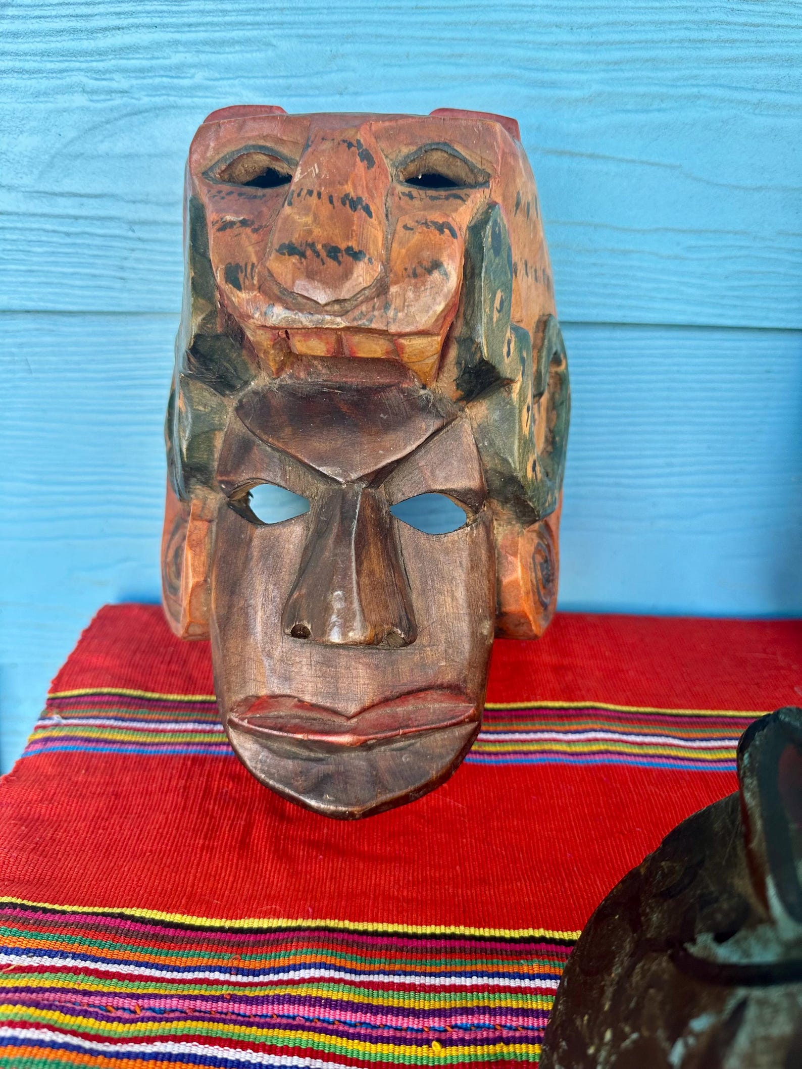 Vintage Guatemalan Masks, Mexican Mask, Folk Art Mask, Carved Mask ...