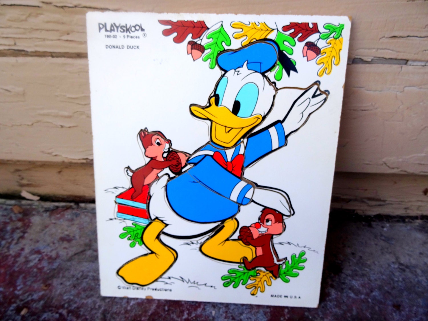 Vintage donald duck puzzle home decor wooden puzzle | Etsy