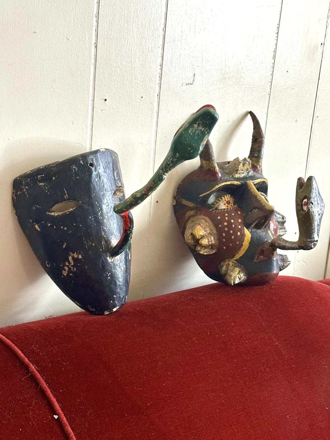 Vintage Mexican Masks, Devil Mask, Guerrero Masks, Snake, Smoking Man ...