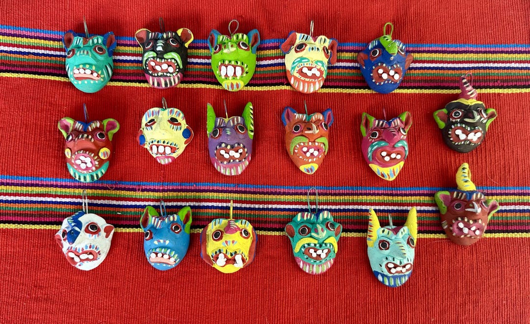Vintage Mexican Masks, Guerrero Masks,jaguar, Tiger, Folk Art Masks ...